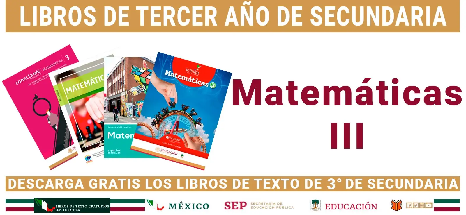 Matemáticas III de 3° de Secundaria (Libros SEP 2025)